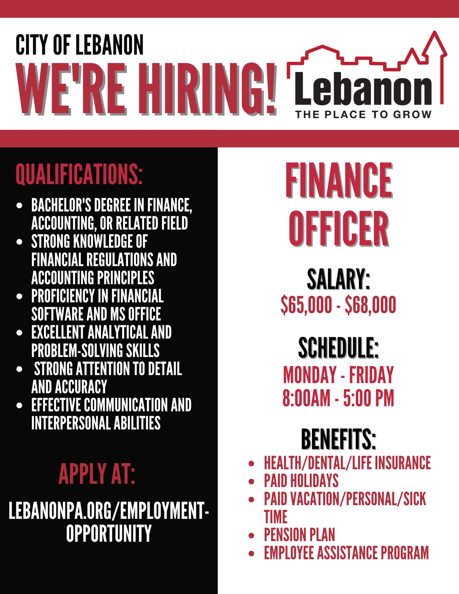 Lebanon PA - Employment Opportunities